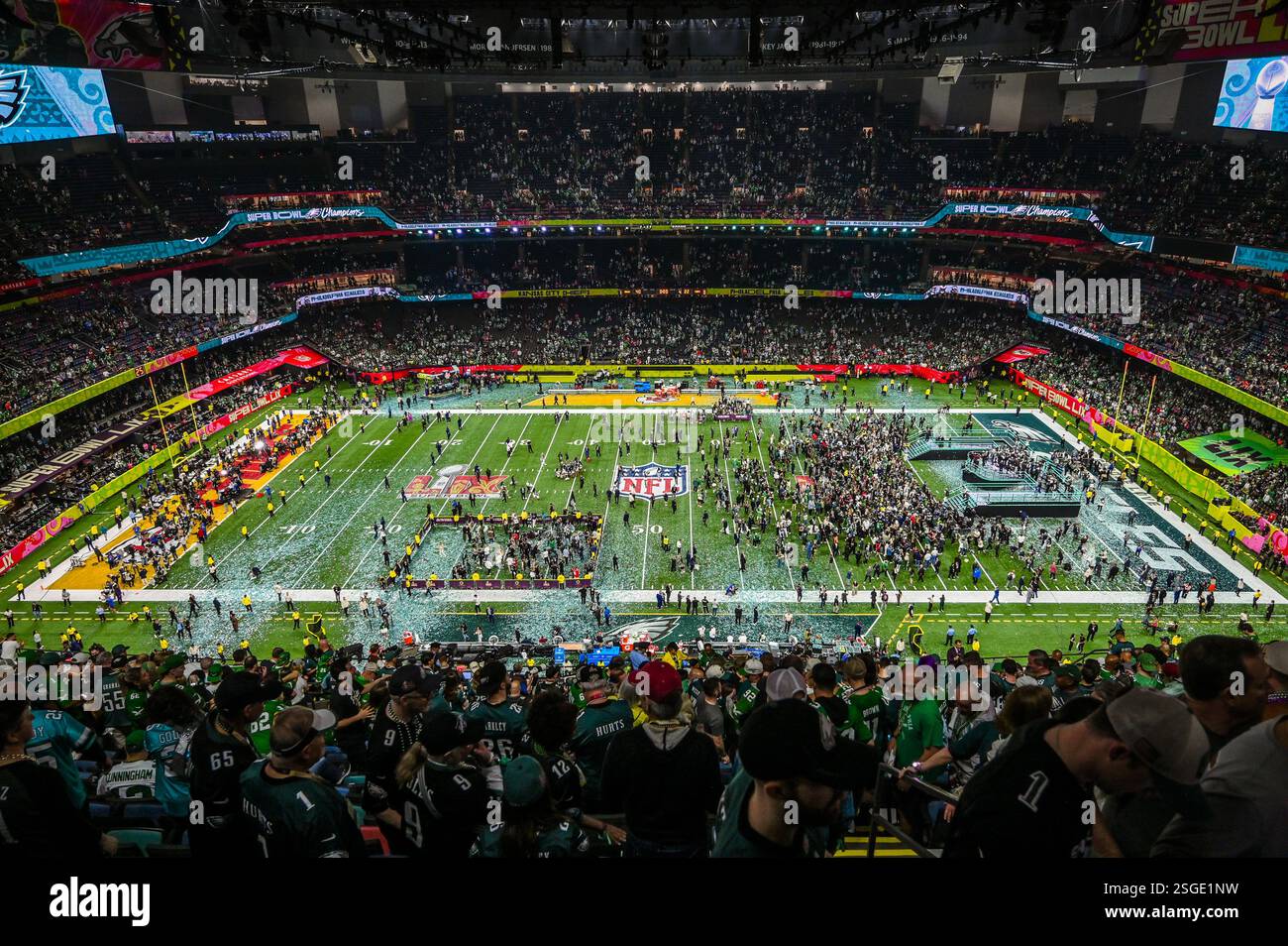 New Orleans, USA. 09th Feb, 2025. The Philadelphia Eagles celebrate ...