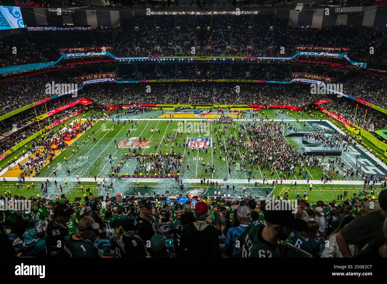 New Orleans, USA. 09th Feb, 2025. The Philadelphia Eagles celebrate ...