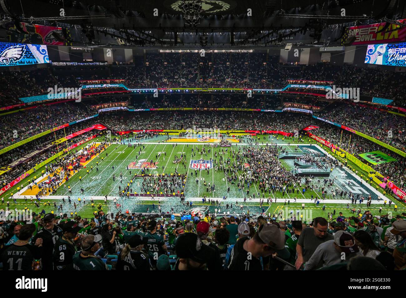 New Orleans, USA. 09th Feb, 2025. The Philadelphia Eagles celebrate ...