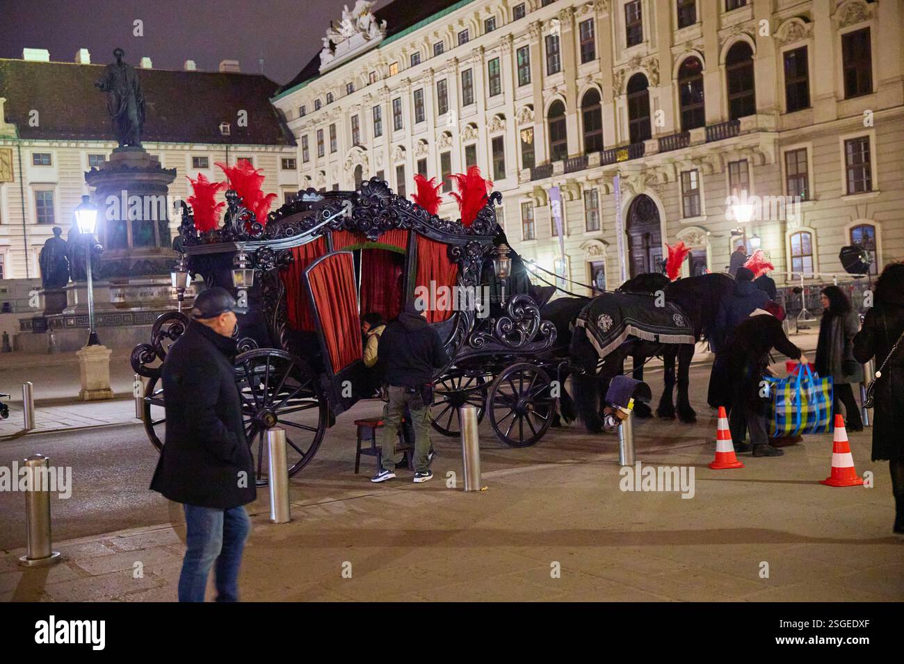 Film shooting of "The Blood Countess" at the Vienna Hofburg, Austria ...