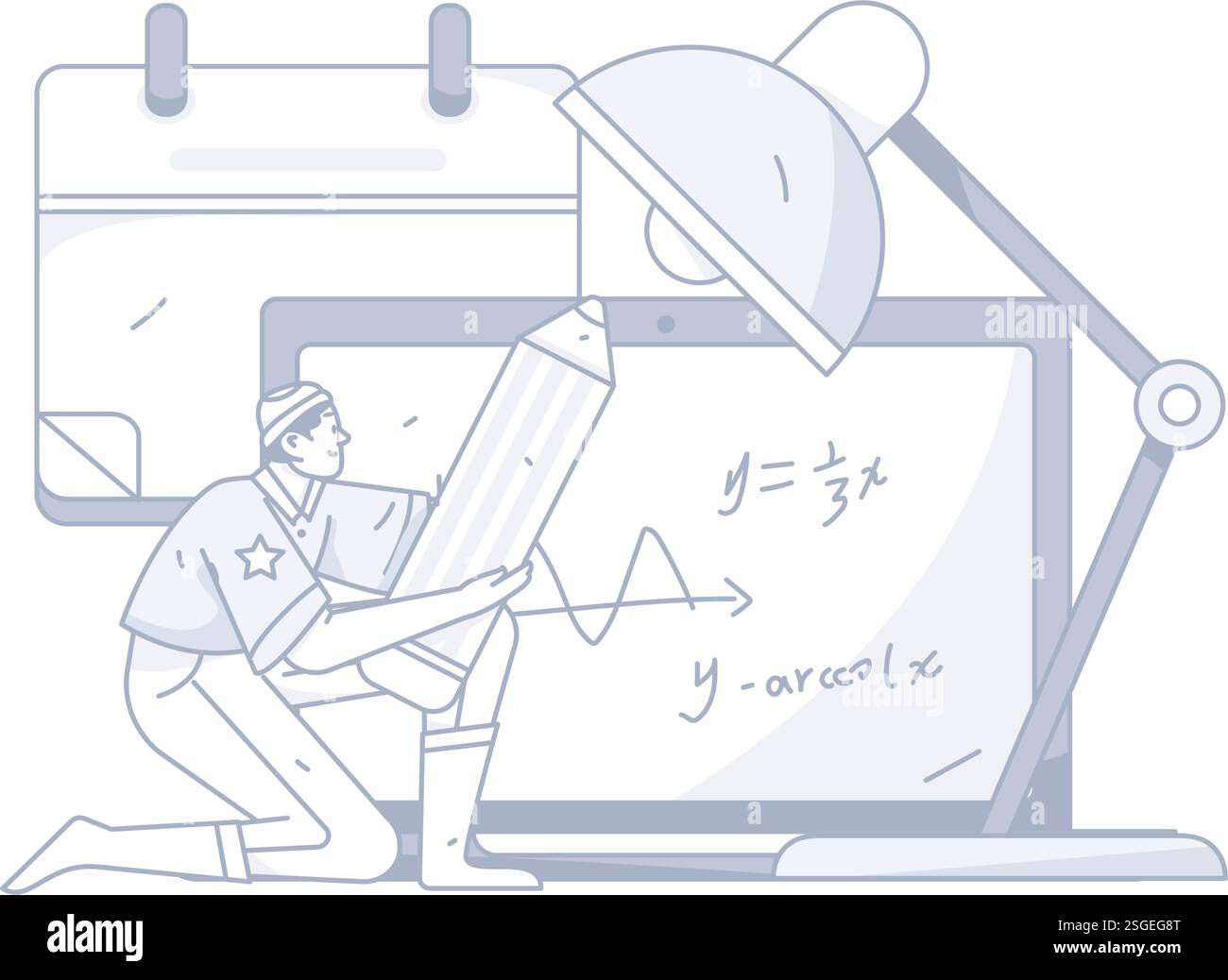 Education and learning people flat vector concept hand drawn ...