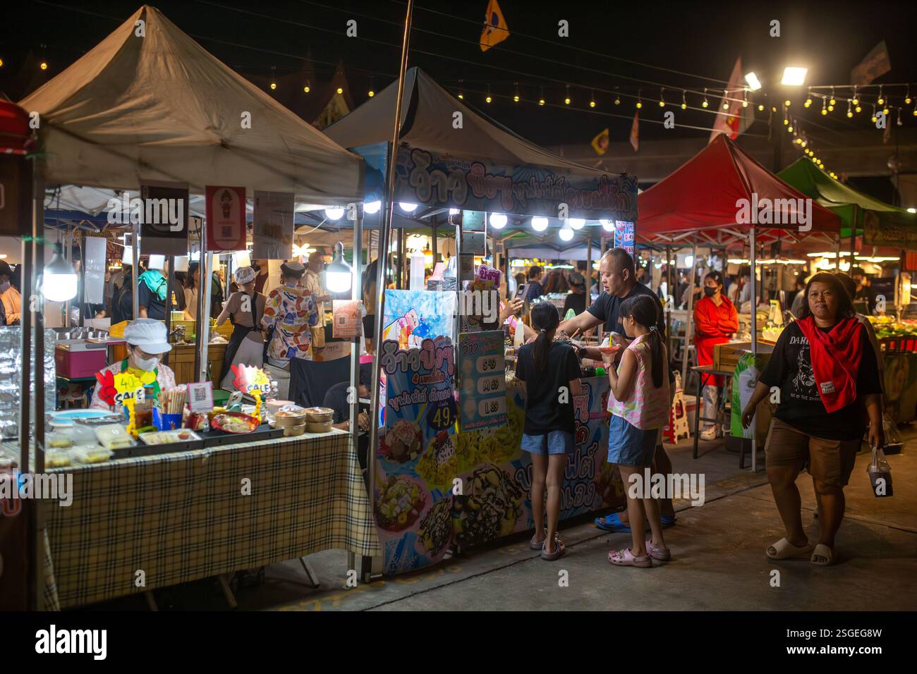 Bangkok, Thailand - February 9, 2025: People at The Save One Go Market ...
