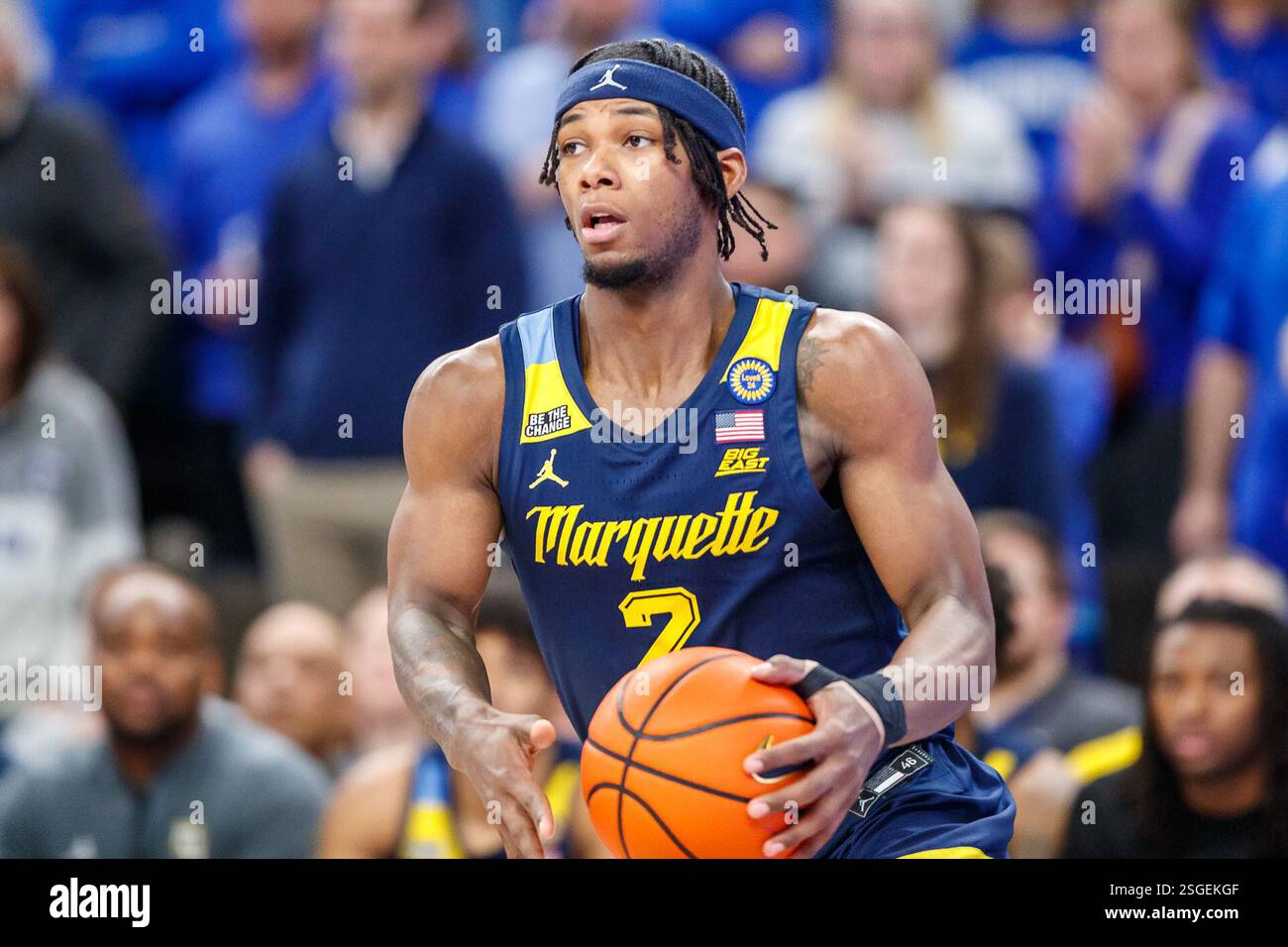 Omaha, NE. U.S. 08th Feb, 2025. - Marquette Golden Eagles guard Chase ...