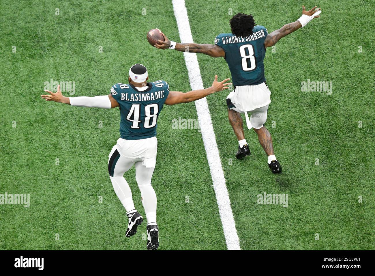 February 9, 2025, New Orleans LA; Philadelphia Eagles fullback Khari ...