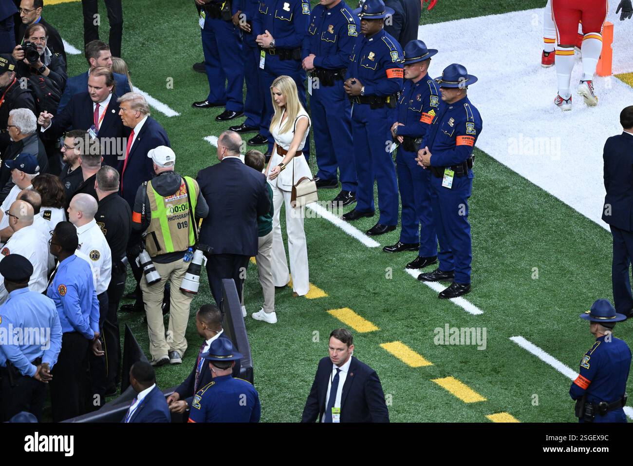 President donald trump at the caesars superdome, new orleans, ahead of ...