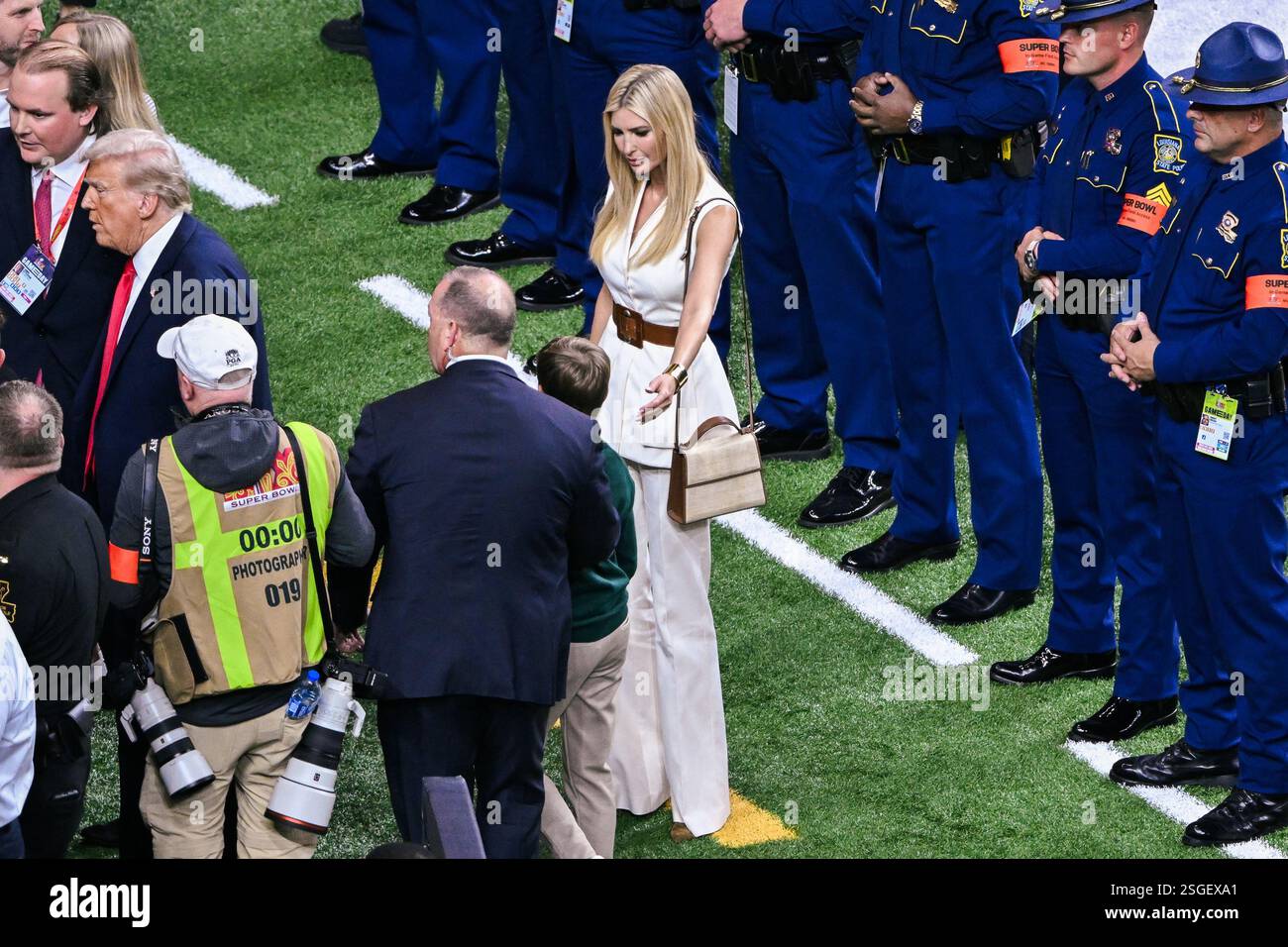 President donald trump at the caesars superdome, new orleans, ahead of ...