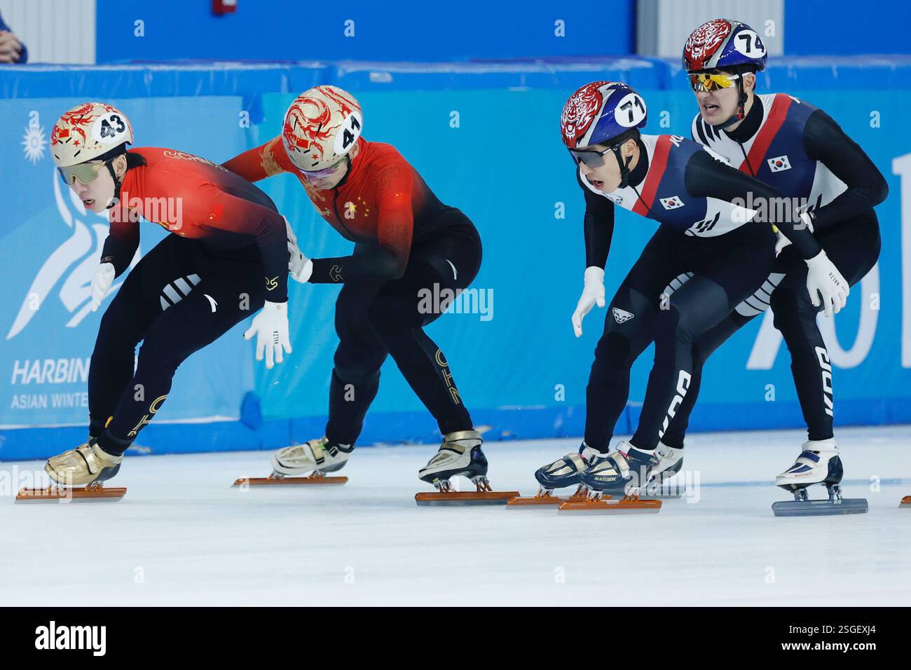 Harbin,China.9th February 2025. Lin Xiaojun #43 of China and Liu ...