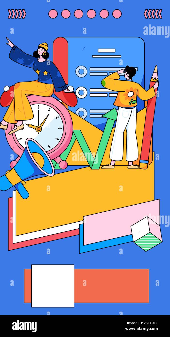 Education and learning people flat vector concept hand drawn ...
