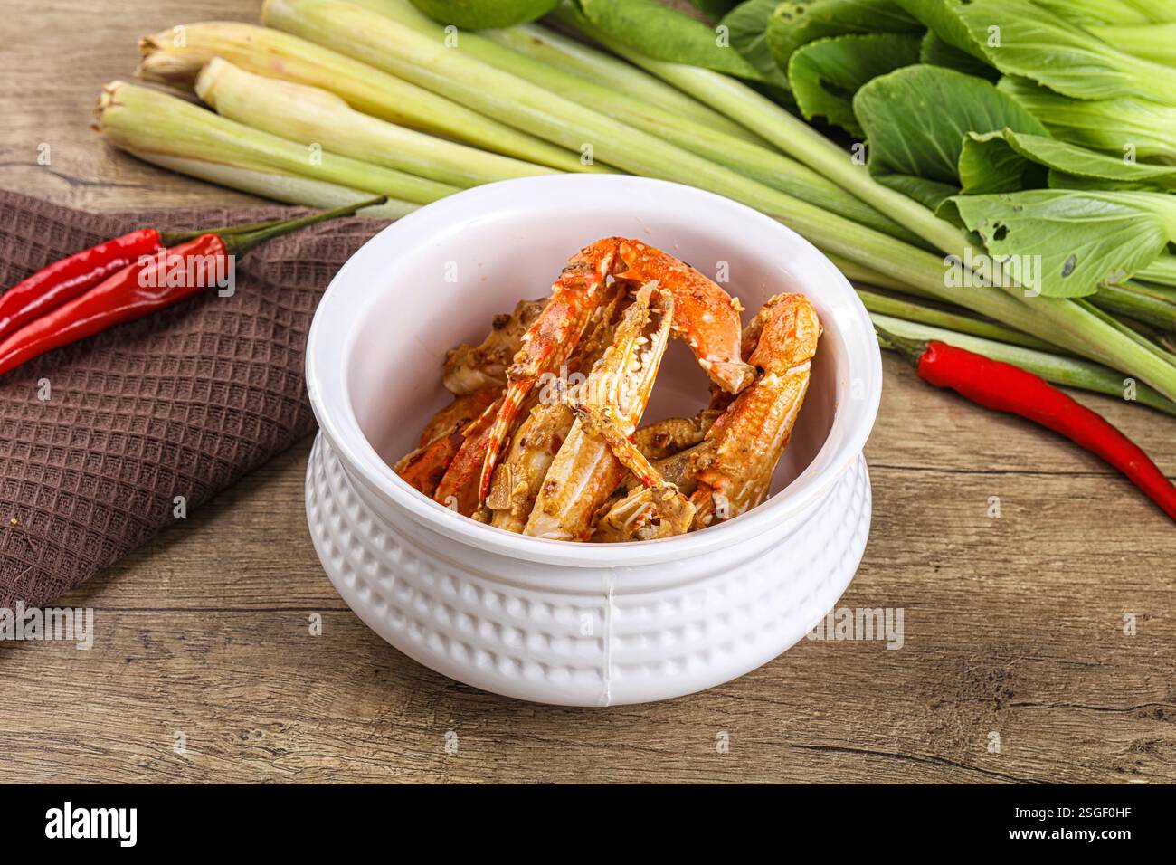 Delicous steamed Spider crab Claws snack Stock Photo - Alamy
