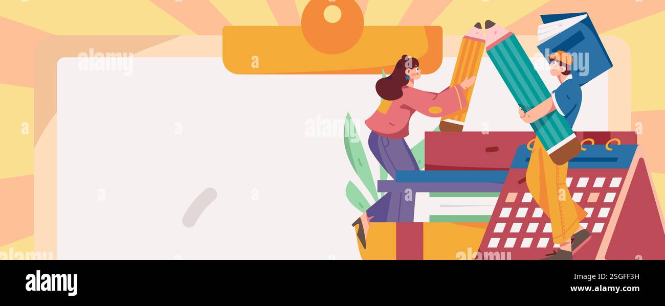 Education and learning people flat vector concept hand drawn ...
