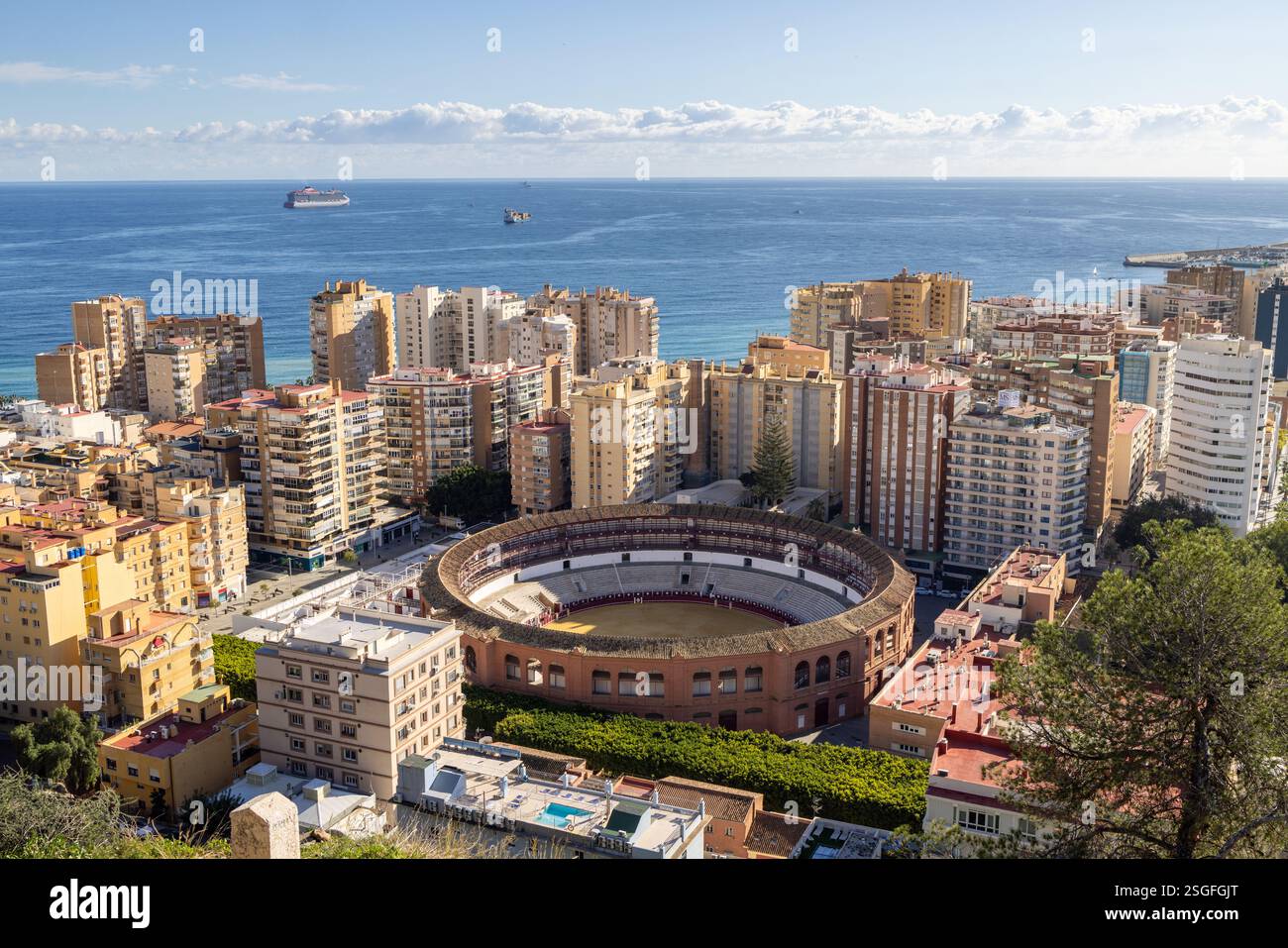 Photo of the streets of the city of Malaga in Spain showing the famous ...