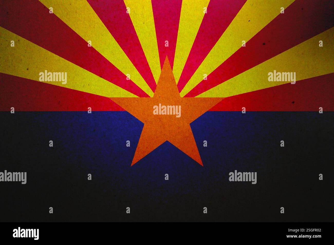 Flag of Arizona printed on a paper sheet Stock Photo - Alamy