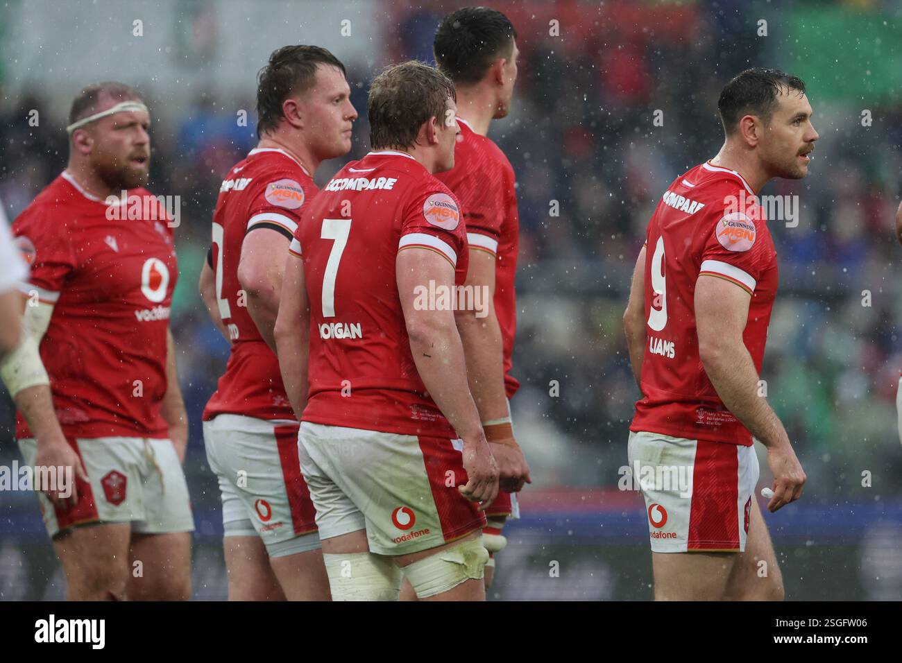 Rome, Italy. 08th Feb, 2025. Jac Morgan of Wales, and Tomos Williams of ...