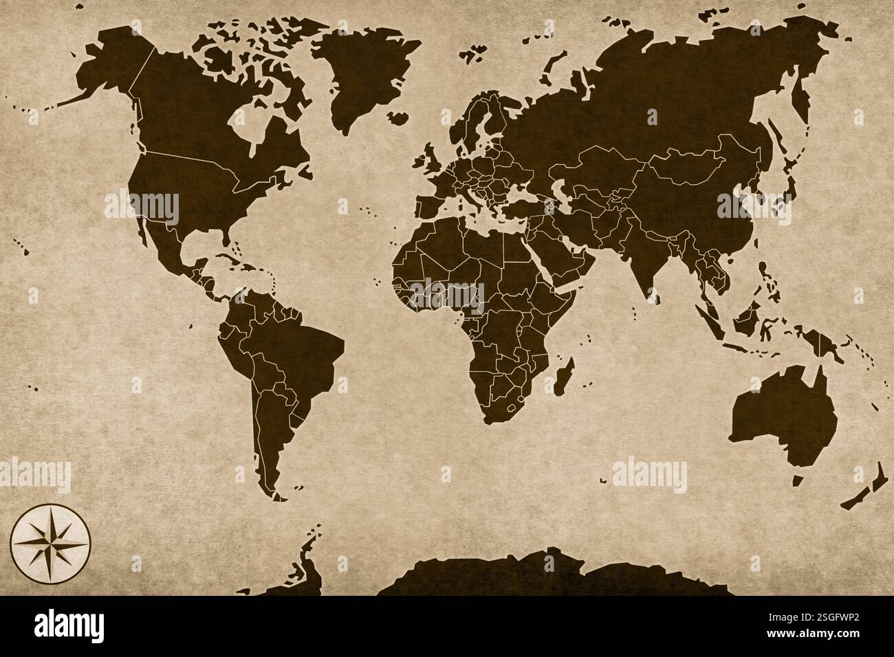 Full frame old fashion world map Stock Photo - Alamy