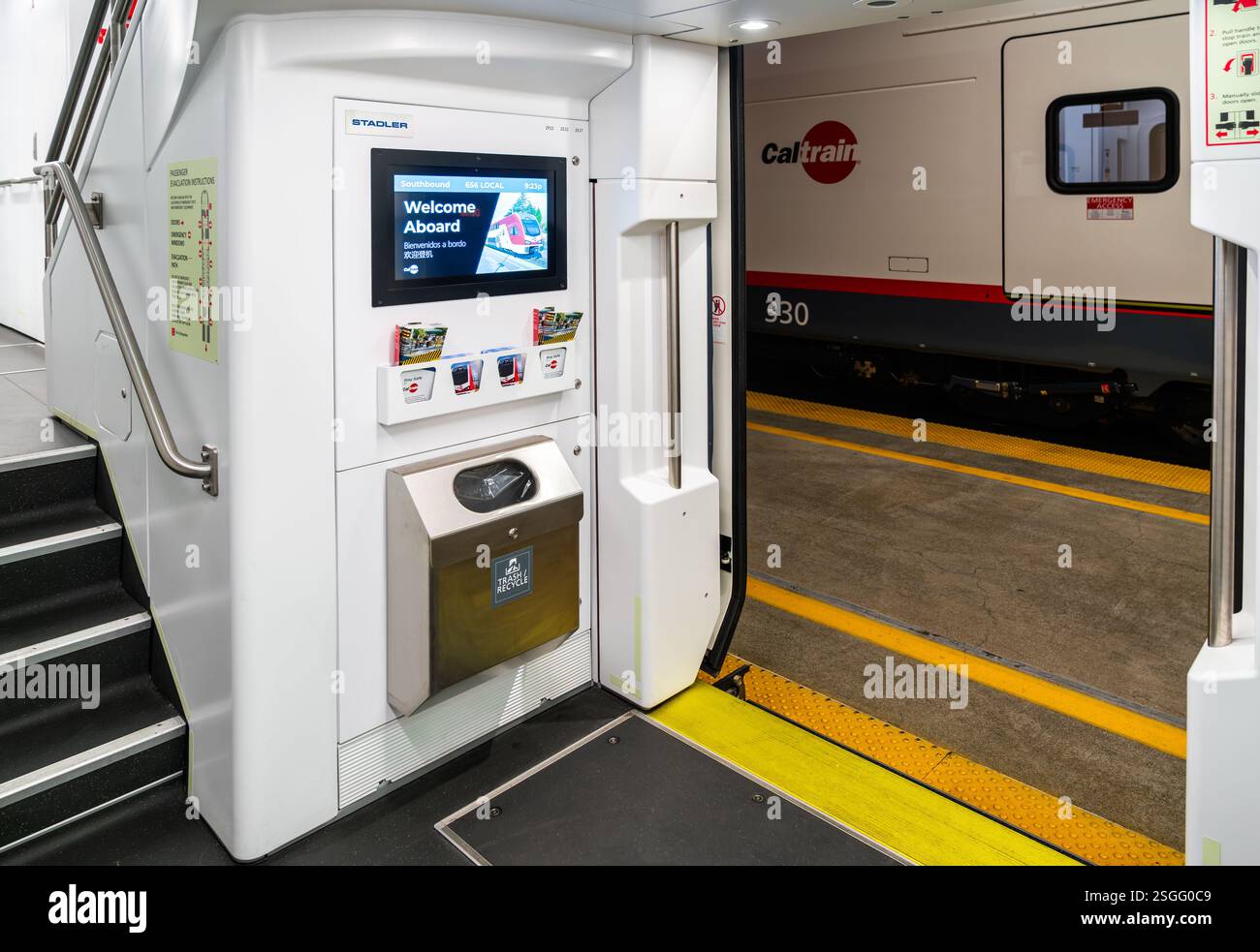 San Francisco, California - November 11, 2024: Interior of new electric ...