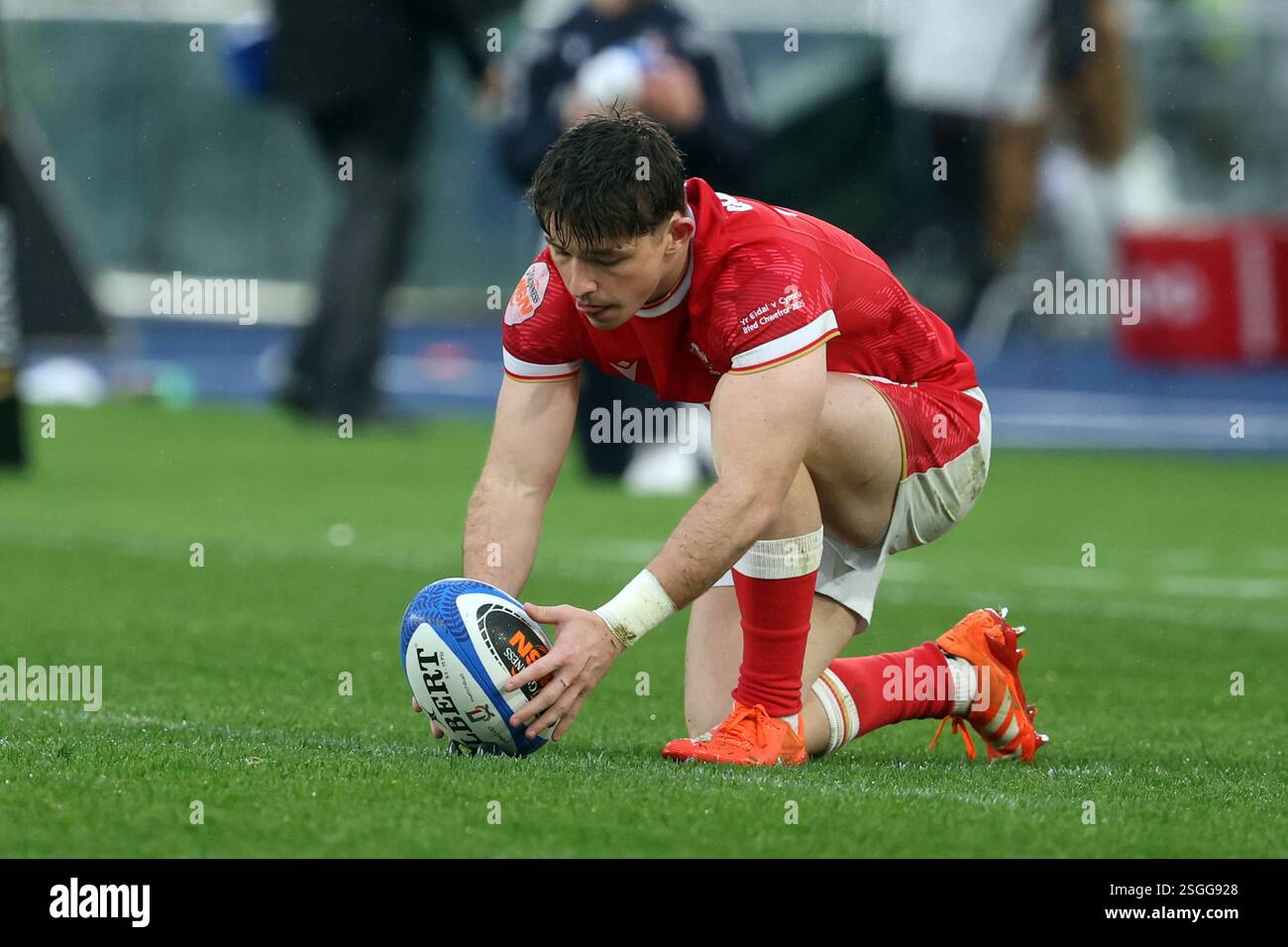 Dan Edwards of Wales seen in action during the Guinness Six Nations ...