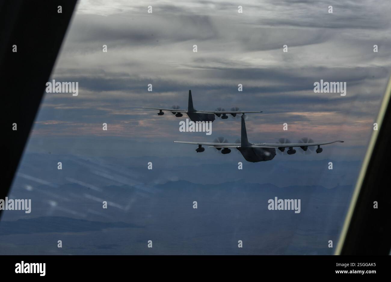 A U.S. Marine Corps KC-130J Super Hercules aircraft with Marine Aerial ...