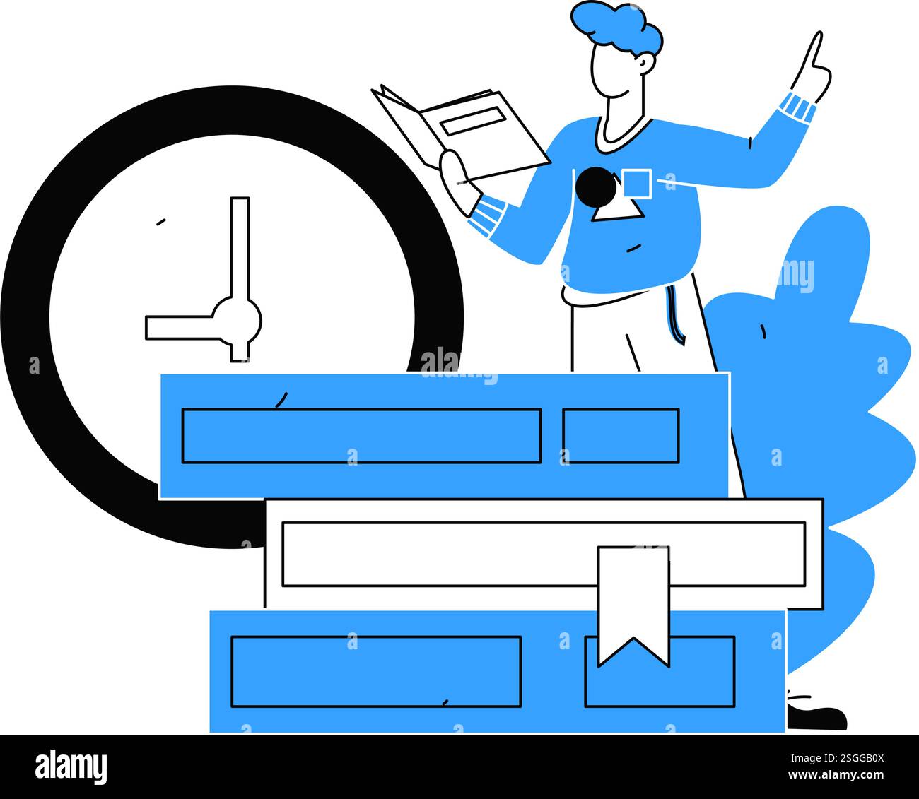 Education and learning people flat vector concept hand drawn ...