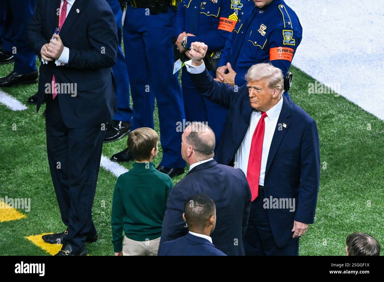 President Donald Trump at The Caesars Superdome, New Orleans, ahead of ...