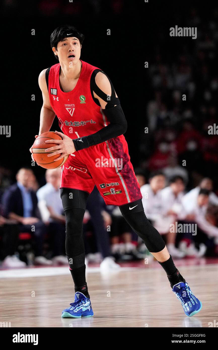 Chiba, Japan. 1st Feb, 2025. Yuta Watanabe (Jets) Basketball : 2024-25 B.LEAGUE B1 game between ...