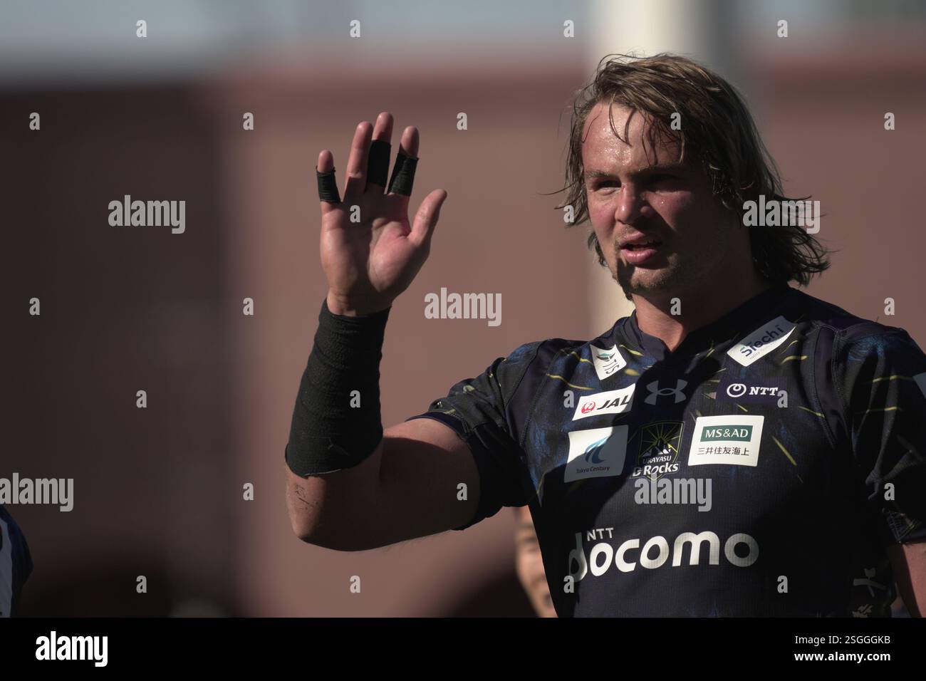 D-Rocks' Wimpie Van Der Walt during the 2024-25 Japan Rugby League One ...