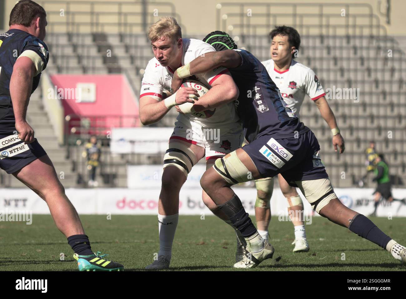 Mie Honda Heat's Janko Swanepoel during the 2024-25 Japan Rugby League ...
