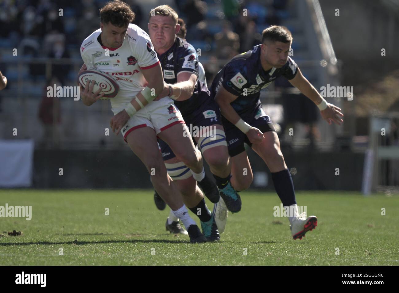 Mie Honda Heat's Tom Banks during the 2024-25 Japan Rugby League One ...