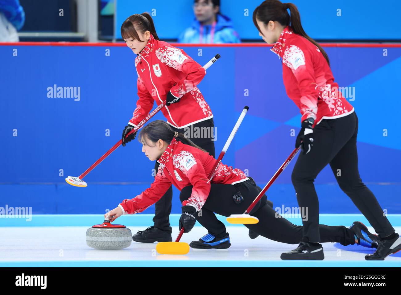 (L to R) Ai Matsunaga, Suzune Yasui, Hana Ikeda (JPN), FEBRUARY 10 ...