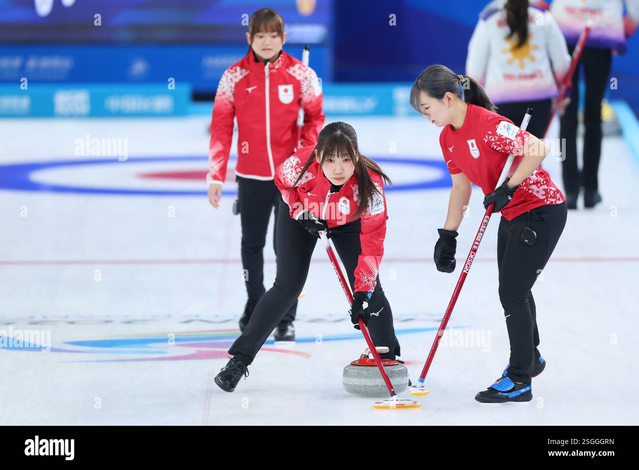 (L to R) Ai Matsunaga, Suzune Yasui, Hana Ikeda (JPN), FEBRUARY 10 ...