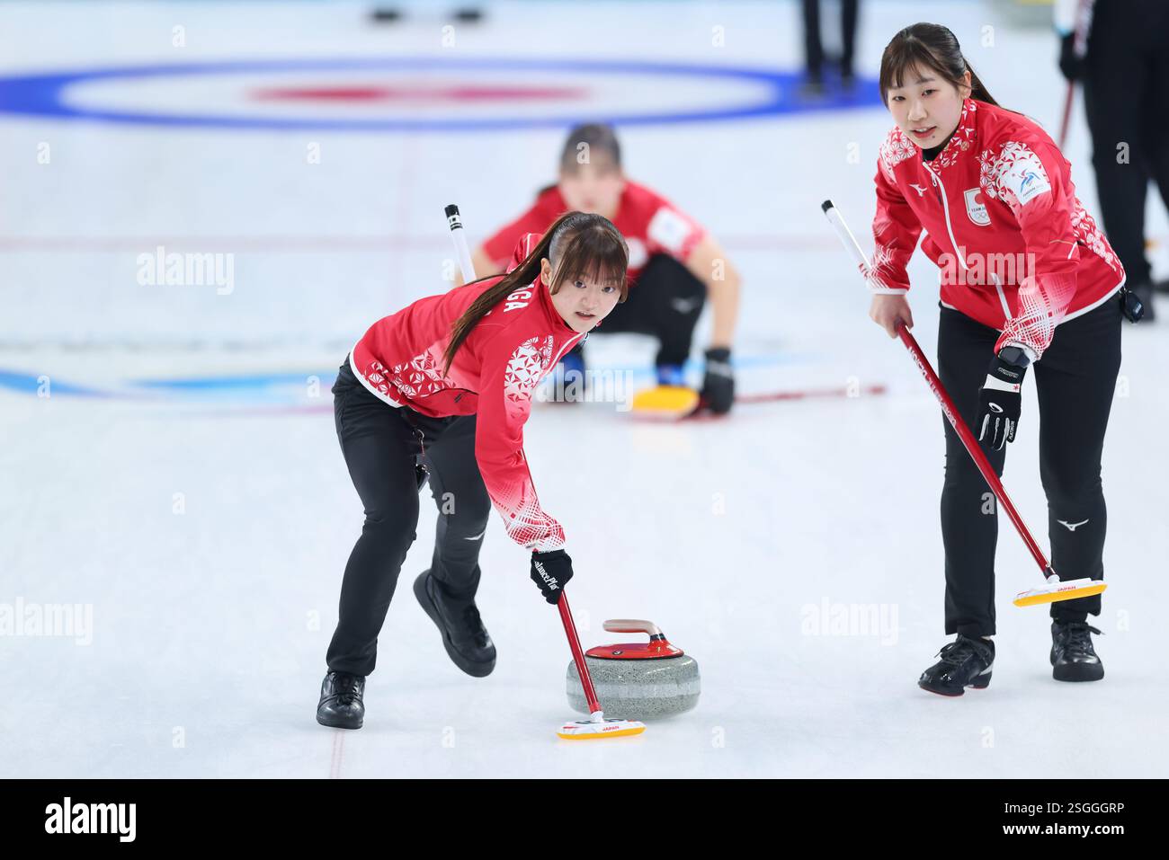(L to R) Ai Matsunaga, Hana Ikeda (JPN), FEBRUARY 10, 2025 - Curling ...