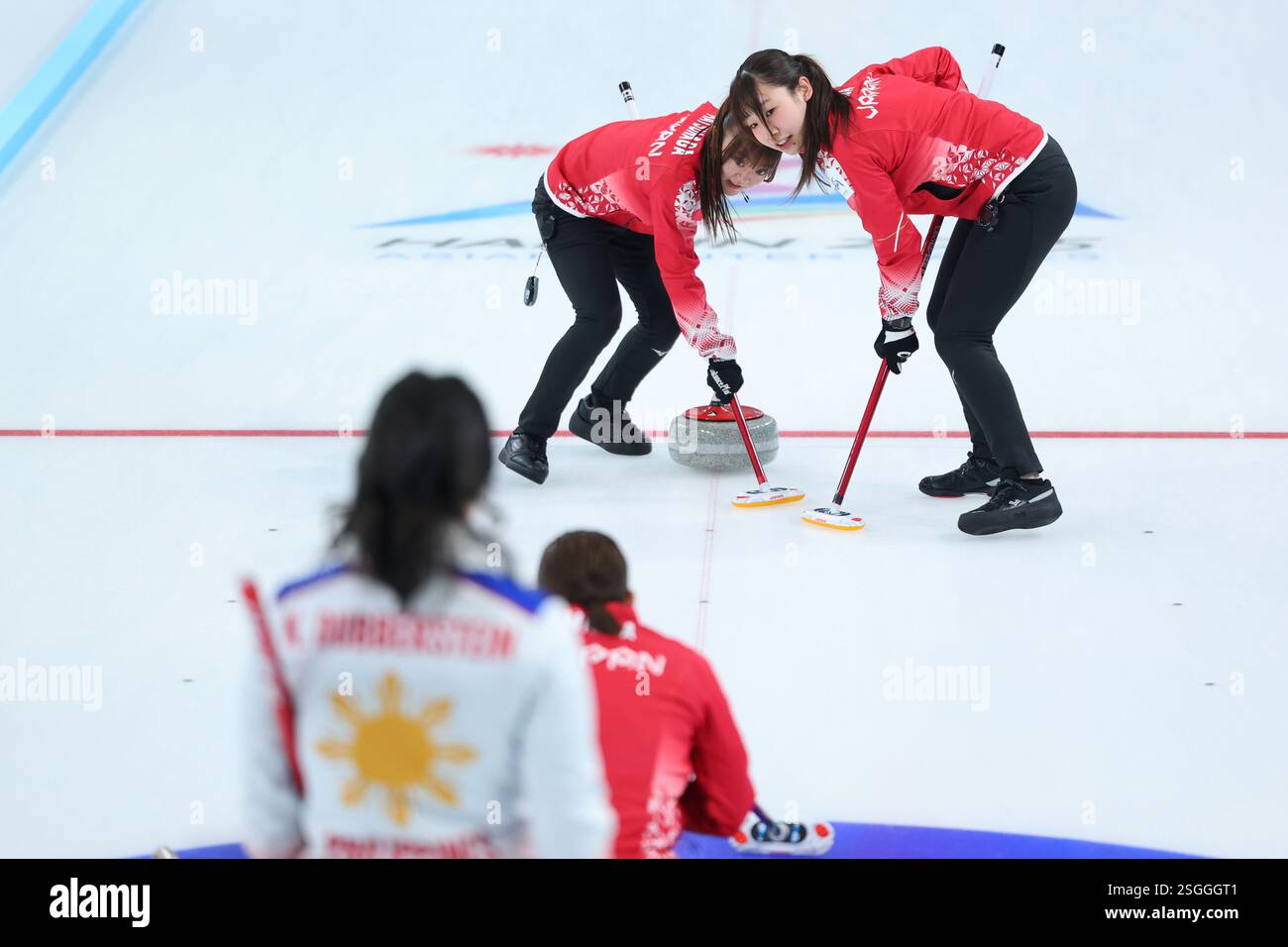 (L to R) Ai Matsunaga, Hana Ikeda (JPN), FEBRUARY 10, 2025 - Curling ...