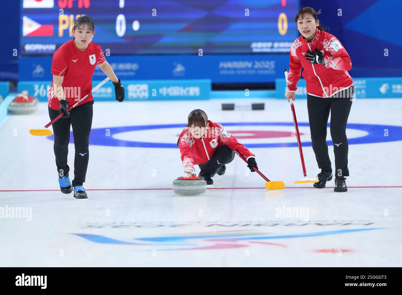 (L to R) Suzune Yasui, Ai Matsunaga, Hana Ikeda (JPN), FEBRUARY 10 ...