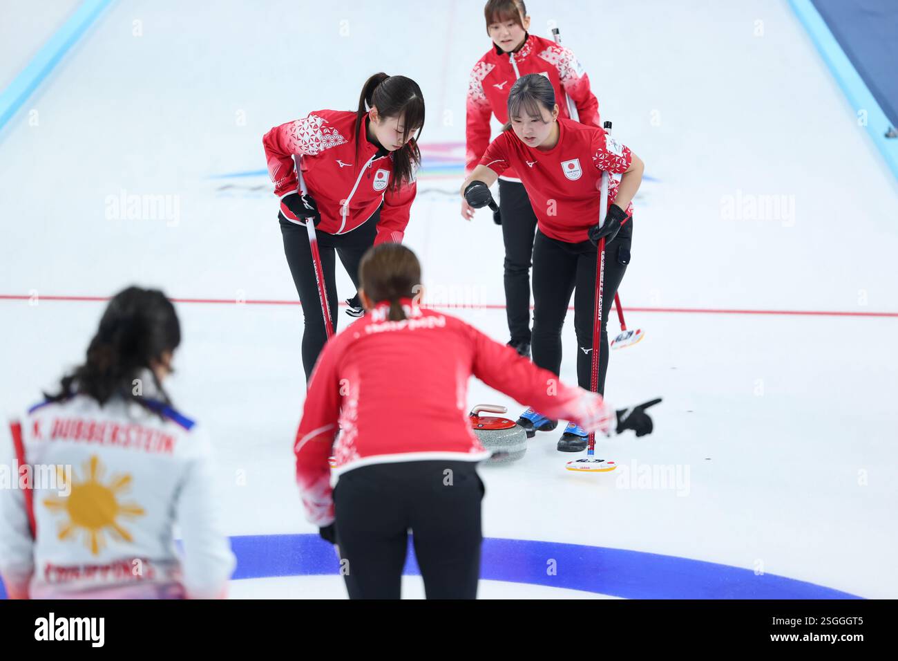 (L to R) Suzune Yasui, Ai Matsunaga, Hana Ikeda (JPN), FEBRUARY 10 ...