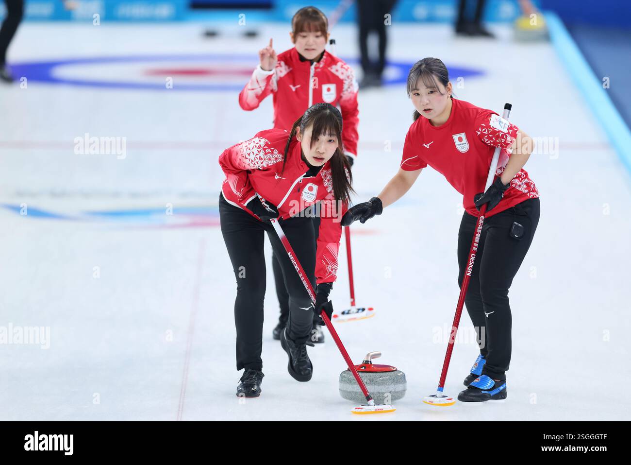 (L to R) Suzune Yasui, Ai Matsunaga, Hana Ikeda (JPN), FEBRUARY 10 ...