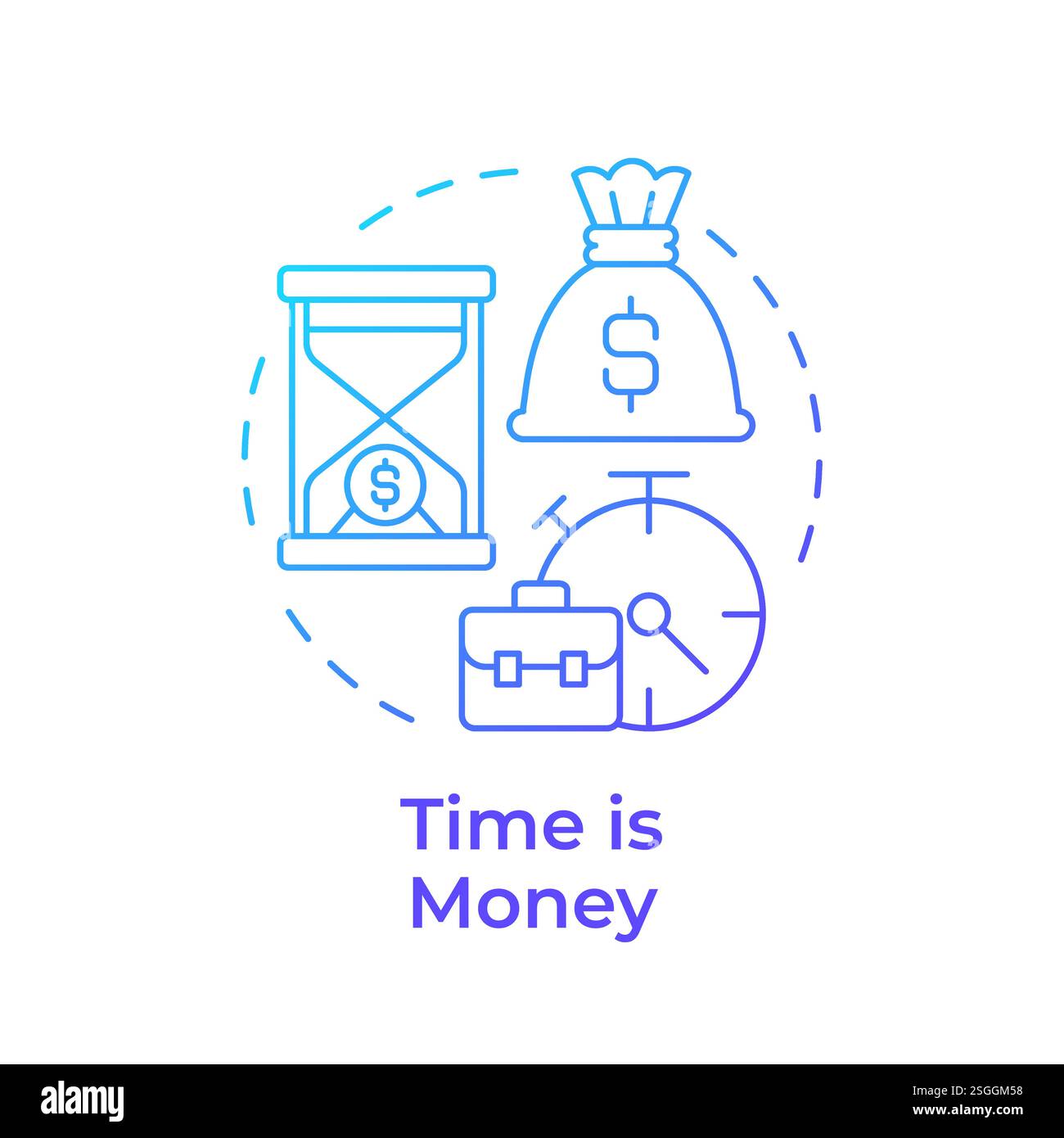 Time is money drawing Cut Out Stock Images & Pictures - Alamy
