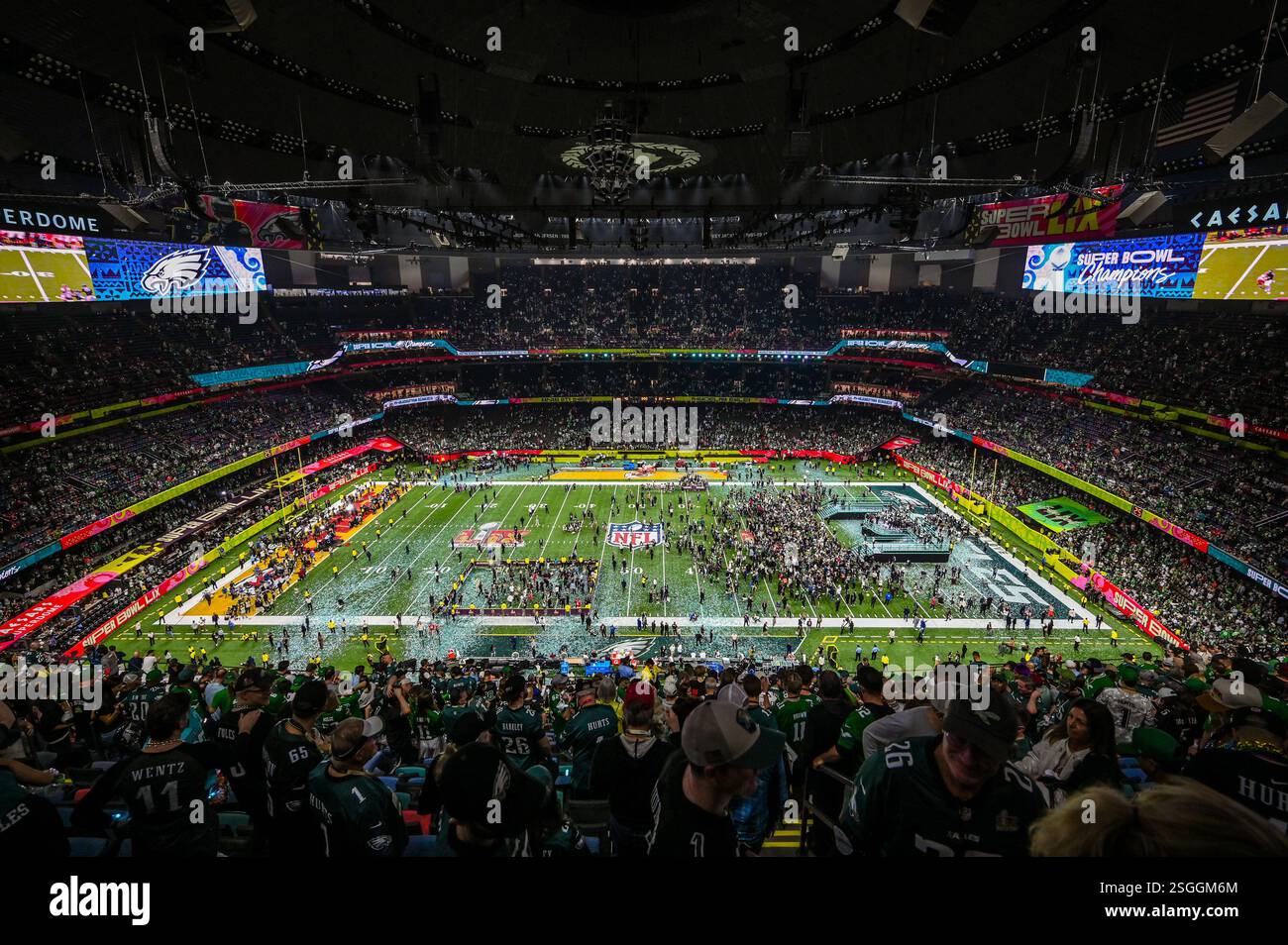 The Philadelphia Eagles celebrate following their Super Bowl LIX ...