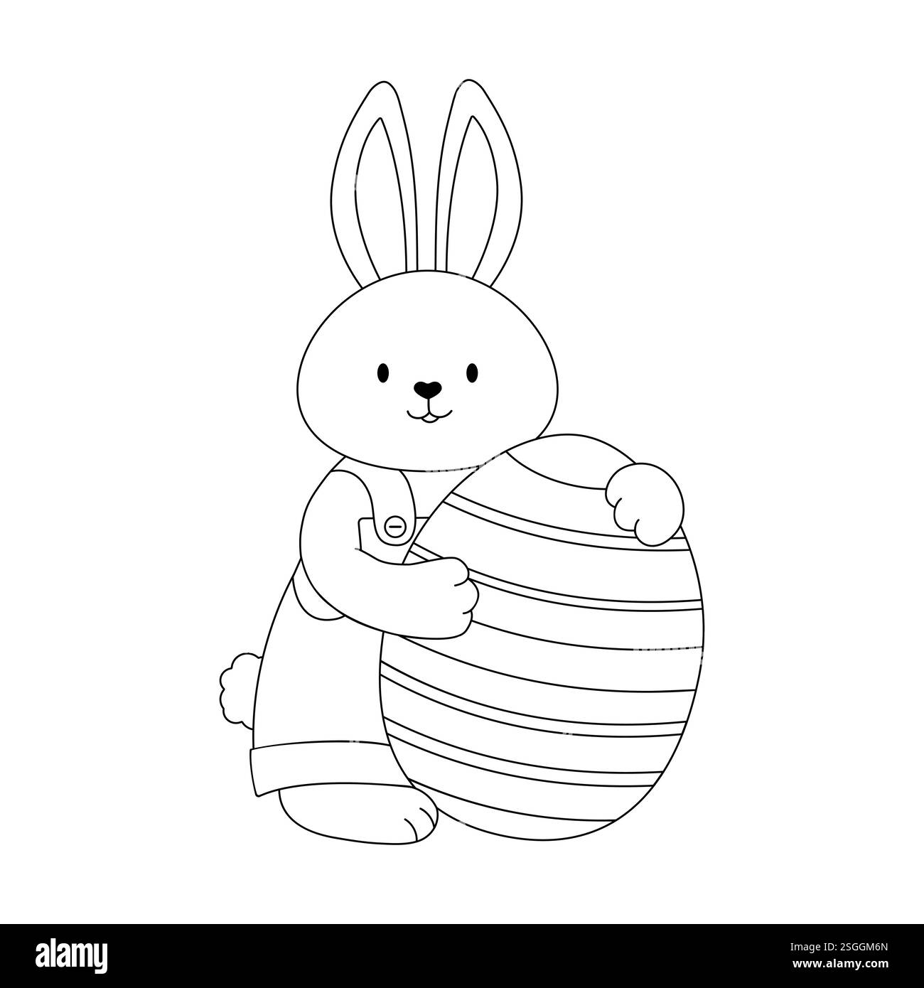 Coloring page kids easter Black and White Stock Photos & Images - Alamy