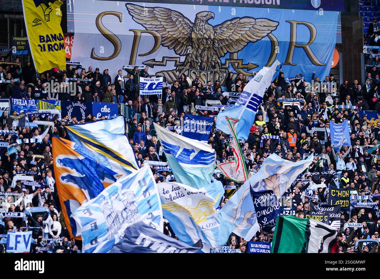 SS Lazio supporters during the Italian championship Serie A football ...