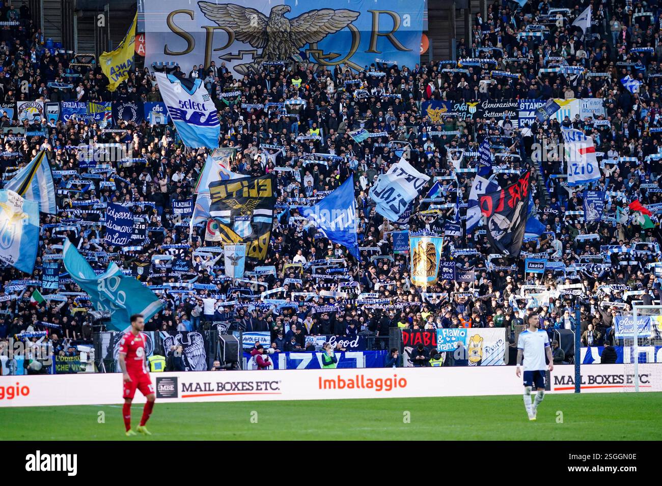 SS Lazio supporters during the Italian championship Serie A football ...