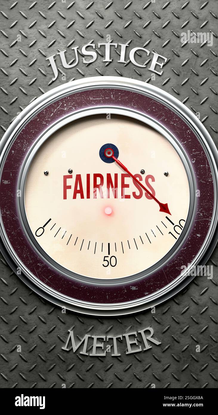 Equality and fairness meter that is hitting a full scale hi-res stock ...