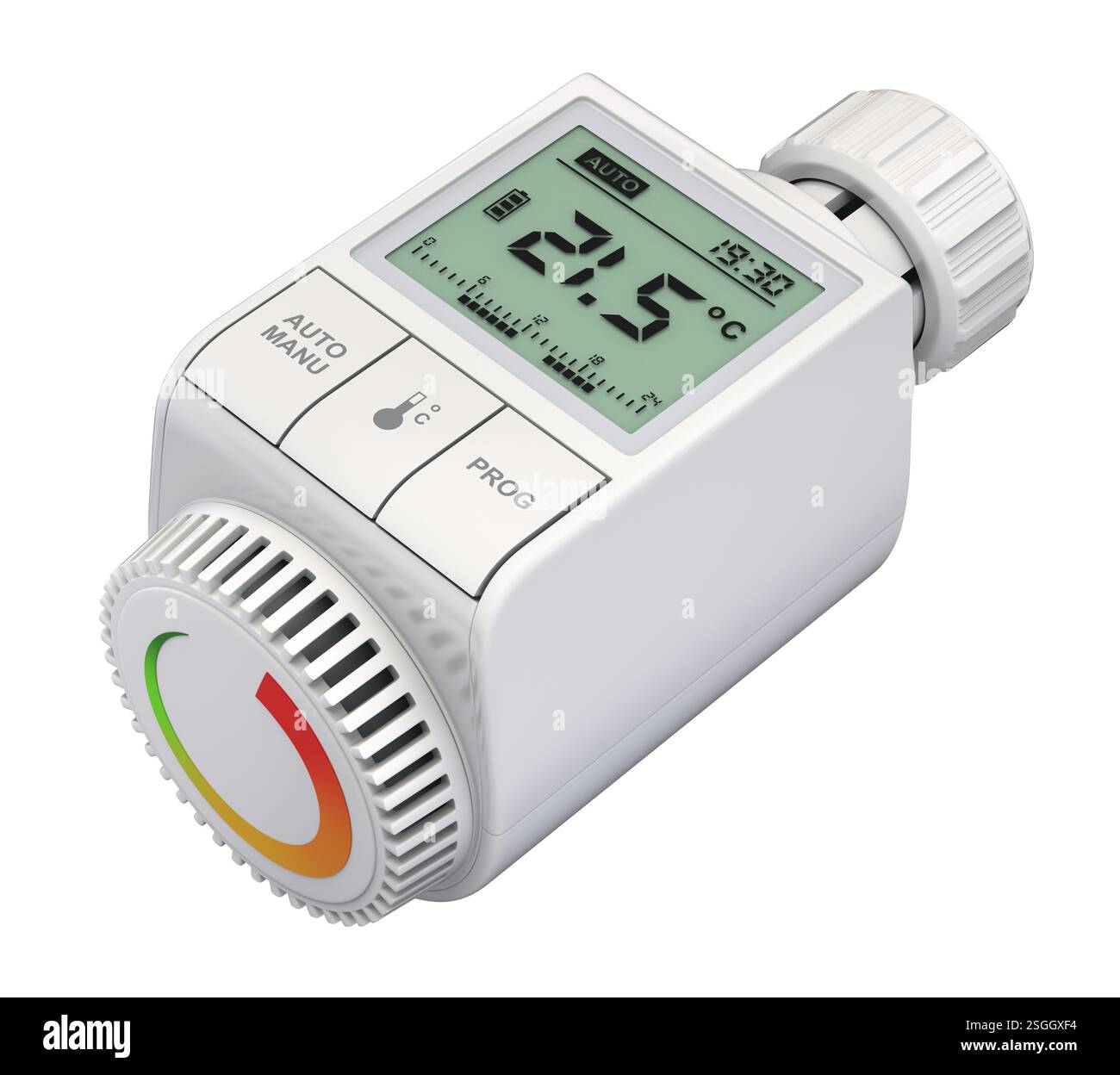 Digital radiator thermostatic valve Stock Photo - Alamy