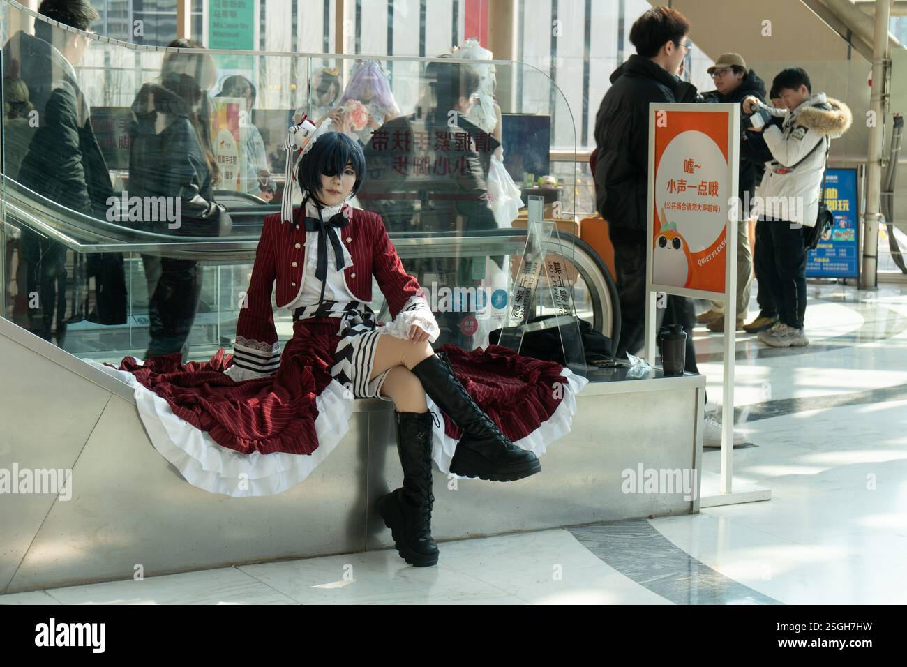 SHANGHAI, CHINA - FEBRUARY 10, 2025 - Cosplayers participate in an ...
