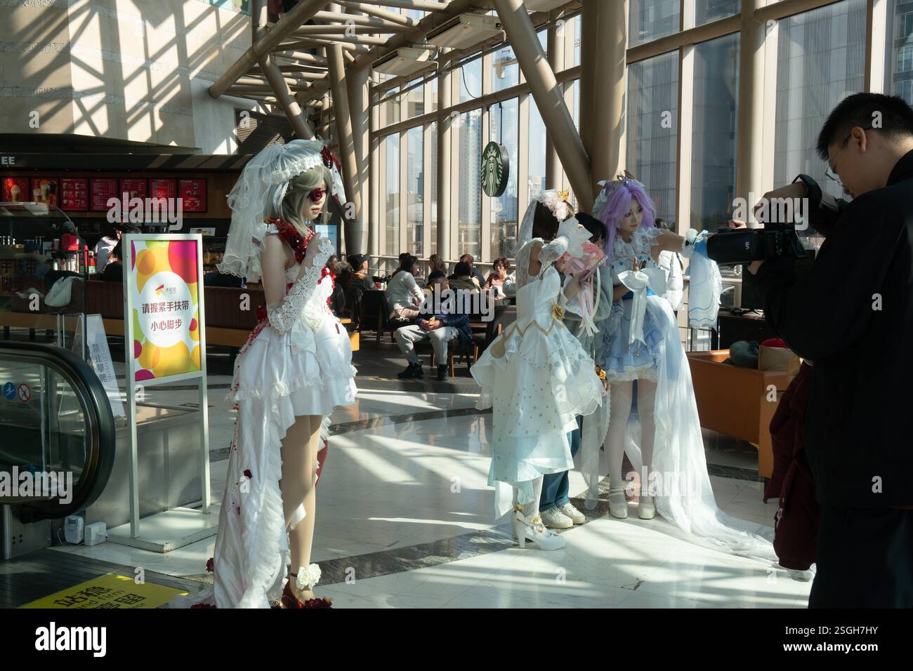 SHANGHAI, CHINA - FEBRUARY 10, 2025 - Cosplayers participate in an ...