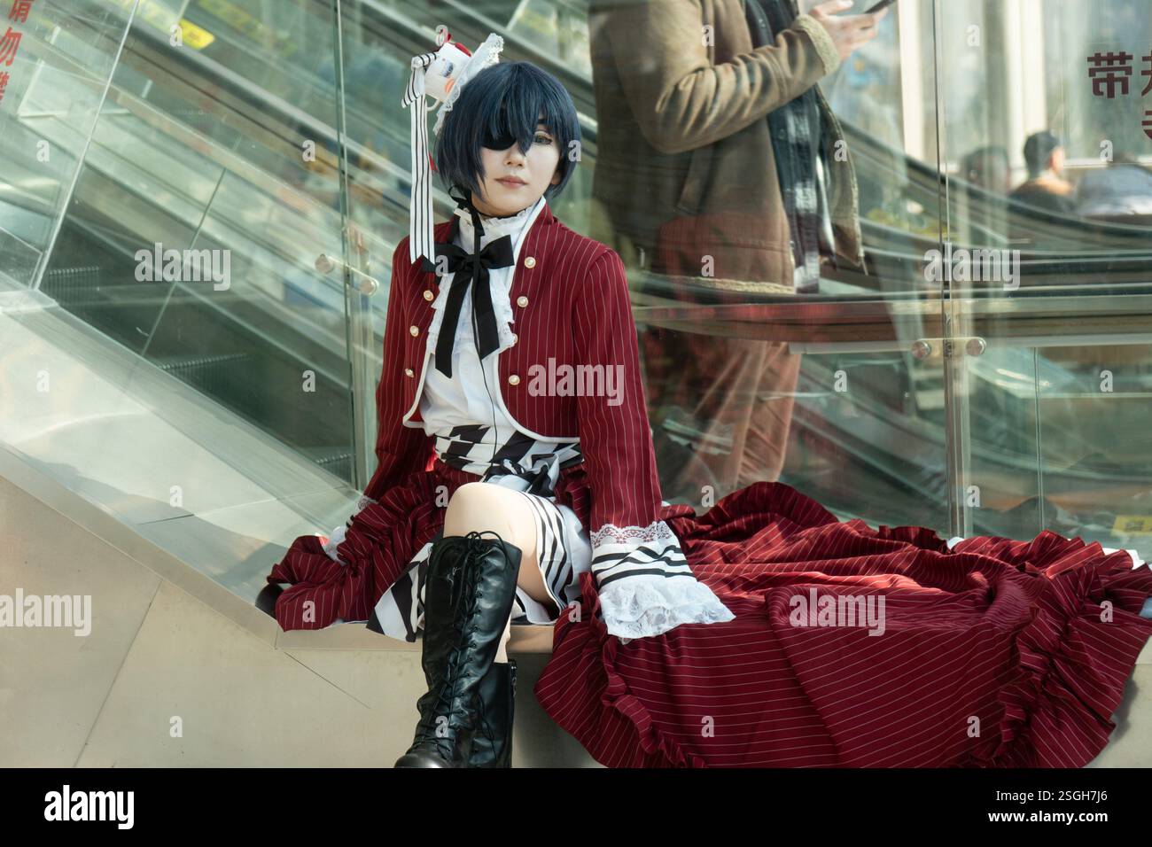 SHANGHAI, CHINA - FEBRUARY 10, 2025 - Cosplayers participate in an ...