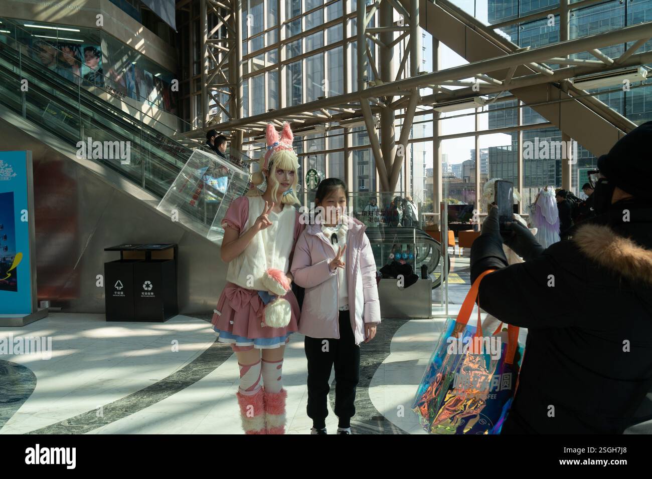 SHANGHAI, CHINA - FEBRUARY 10, 2025 - Cosplayers participate in an ...