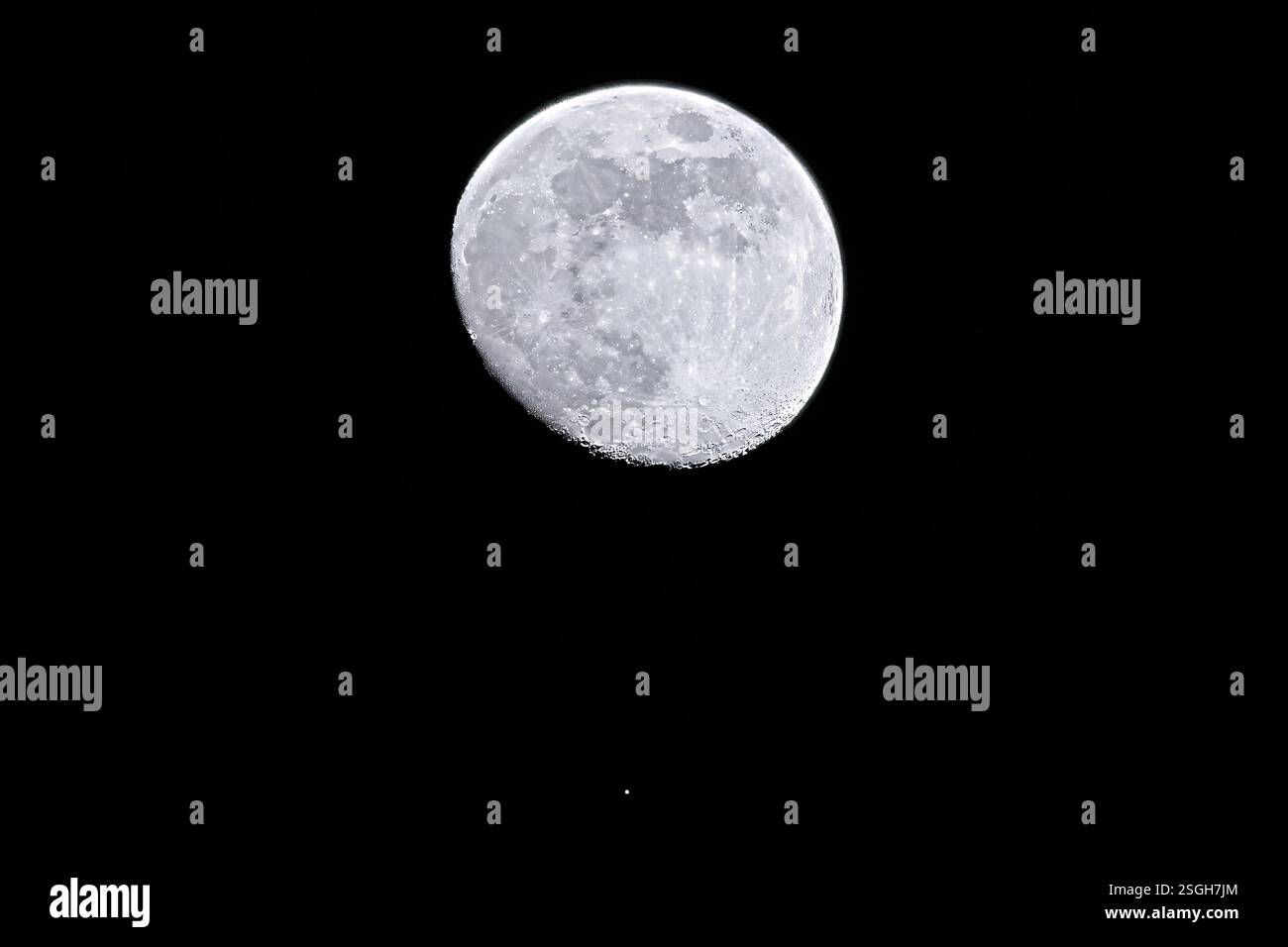 Brno, Czech Republic. 09th Feb, 2025. The Moon approaches the planet ...