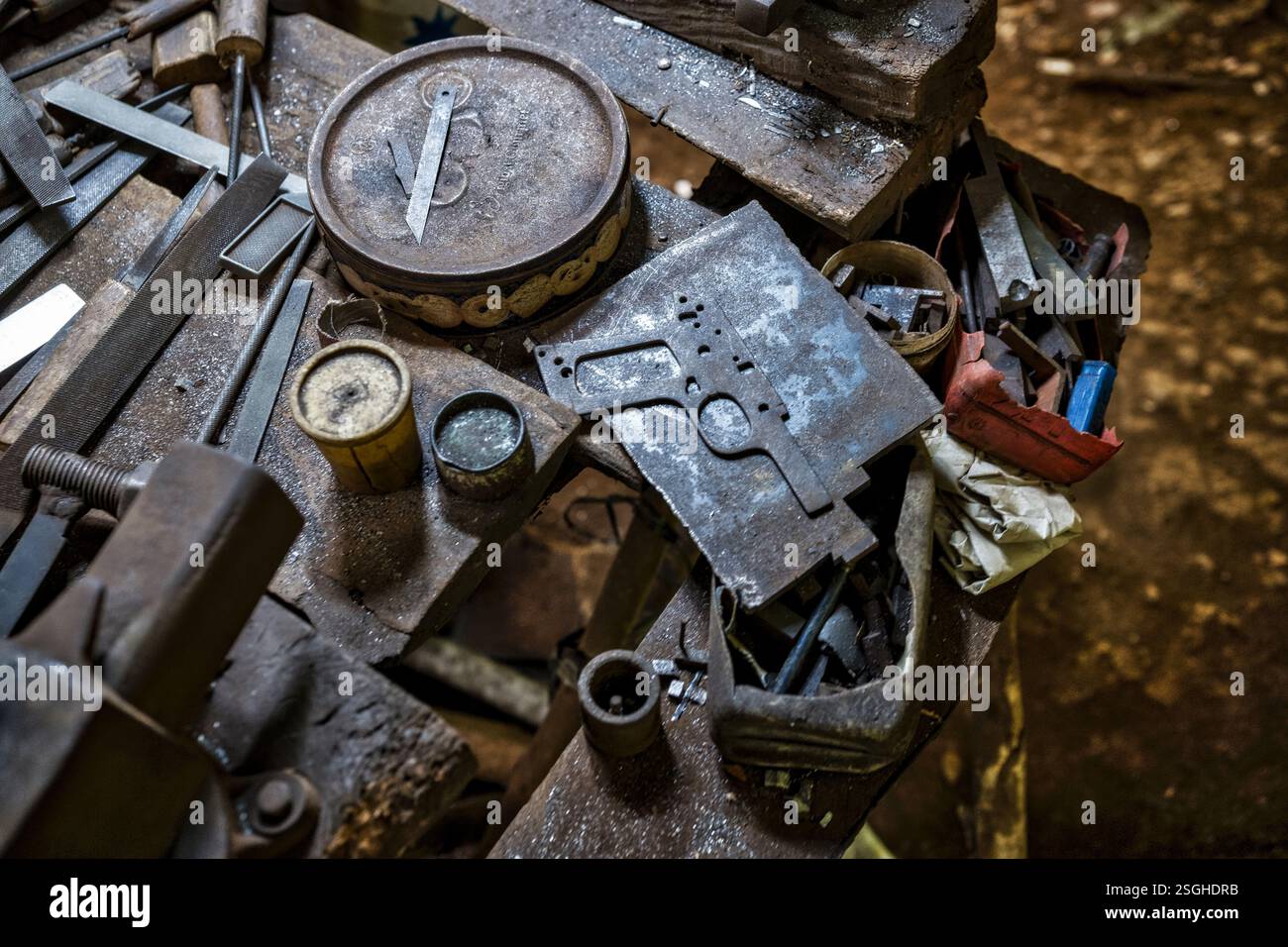 Illegal gun factory in Danao jungle, Cebu island, Philippines, Asia ...