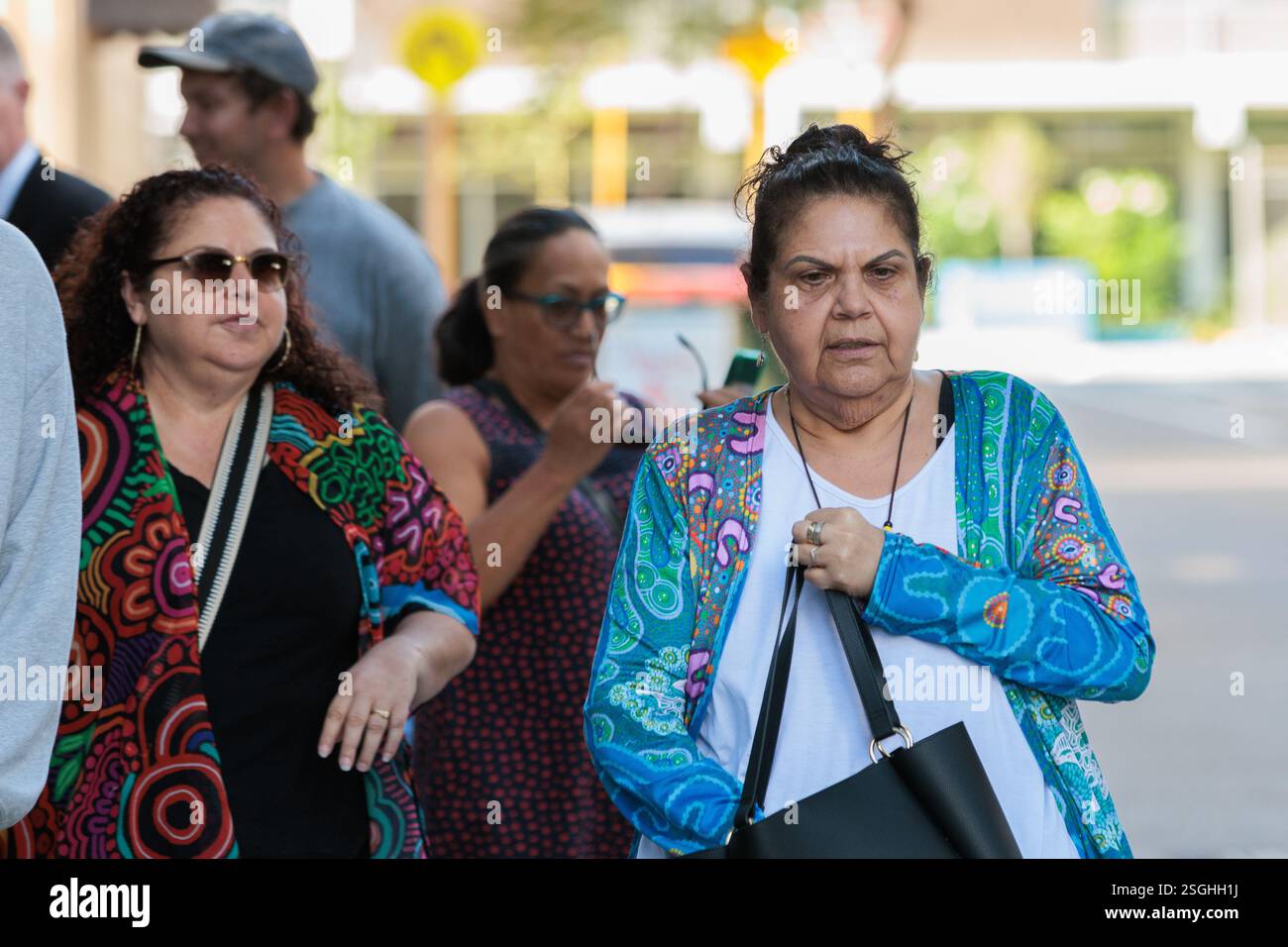 Mechelle Turvey (right), mother of Cassius Turvey, is seen with family ...