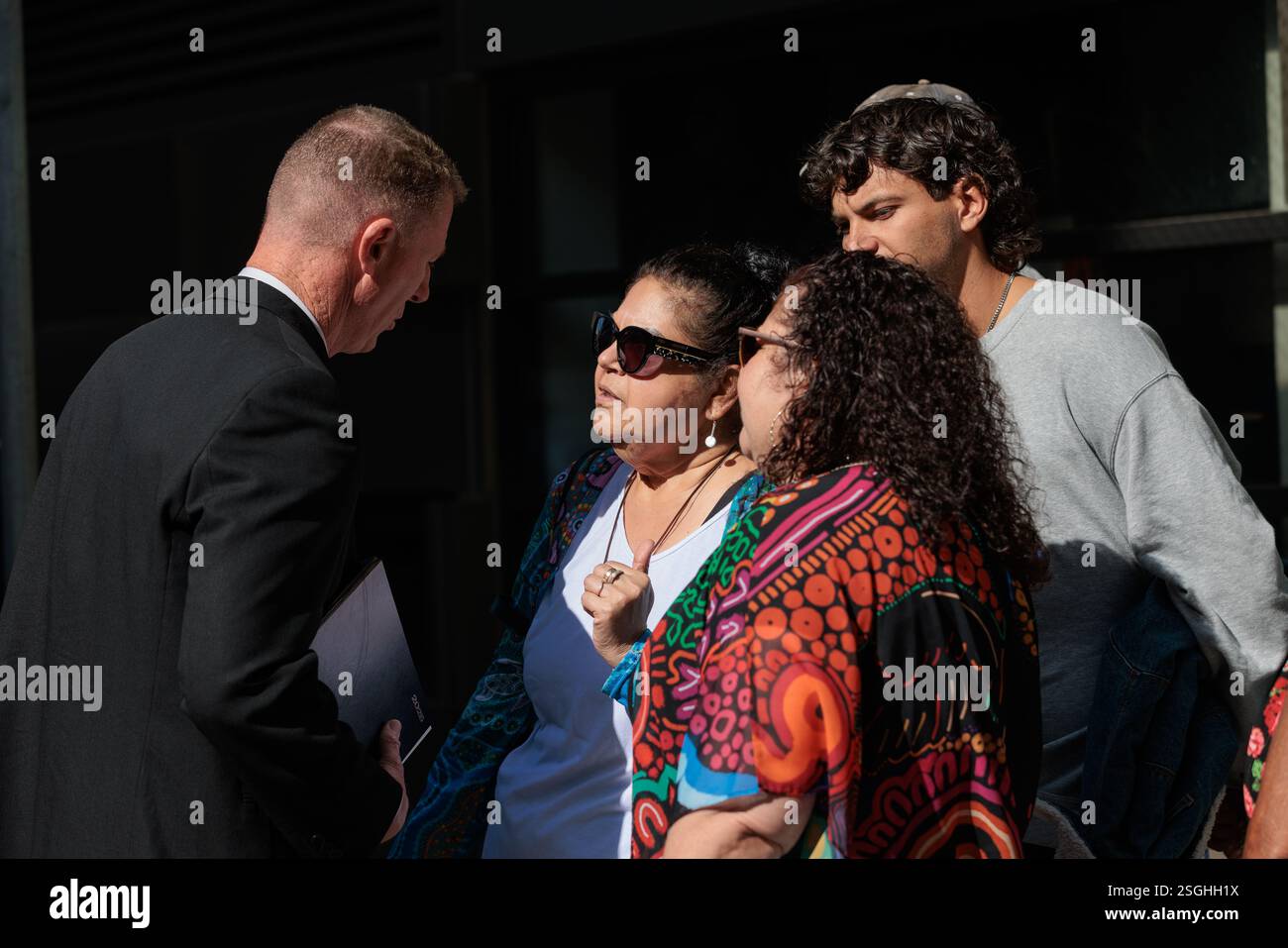 Mechelle Turvey, mother of Cassius Turvey, talks with Detective Senior ...