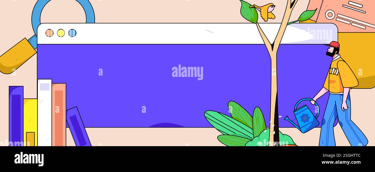 Flat character vector concept operation hand drawn illustration of ...